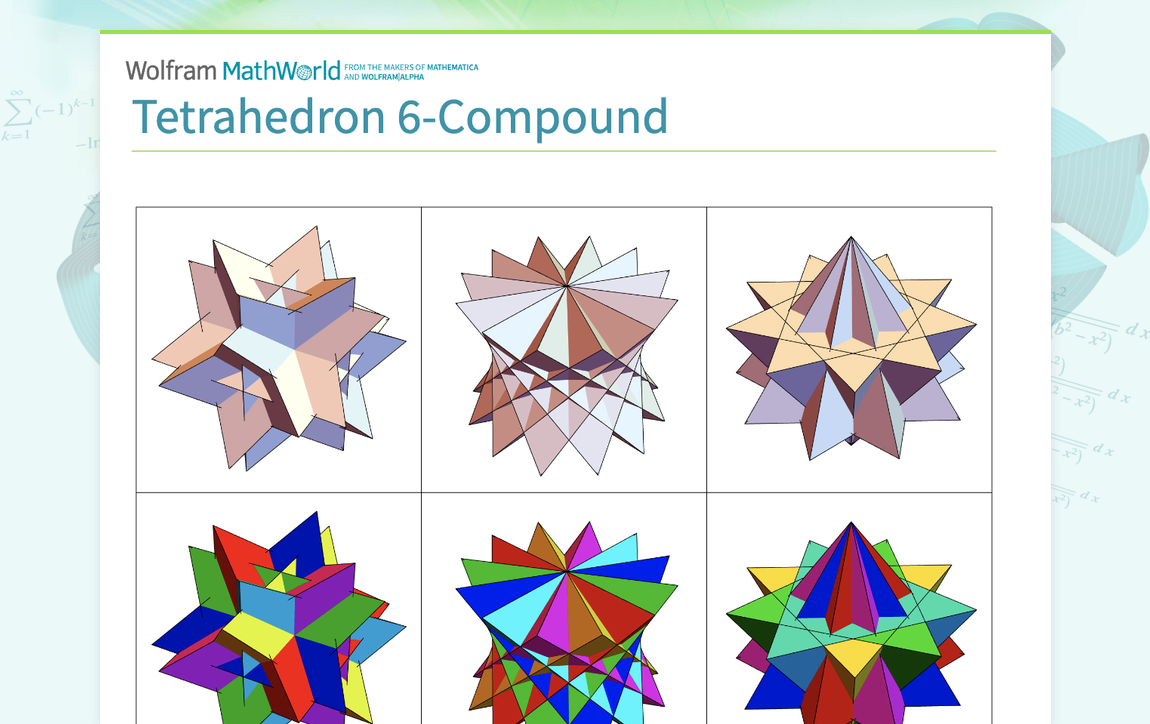 Tetrahedron 6-Compound -- from Wolfram MathWorld