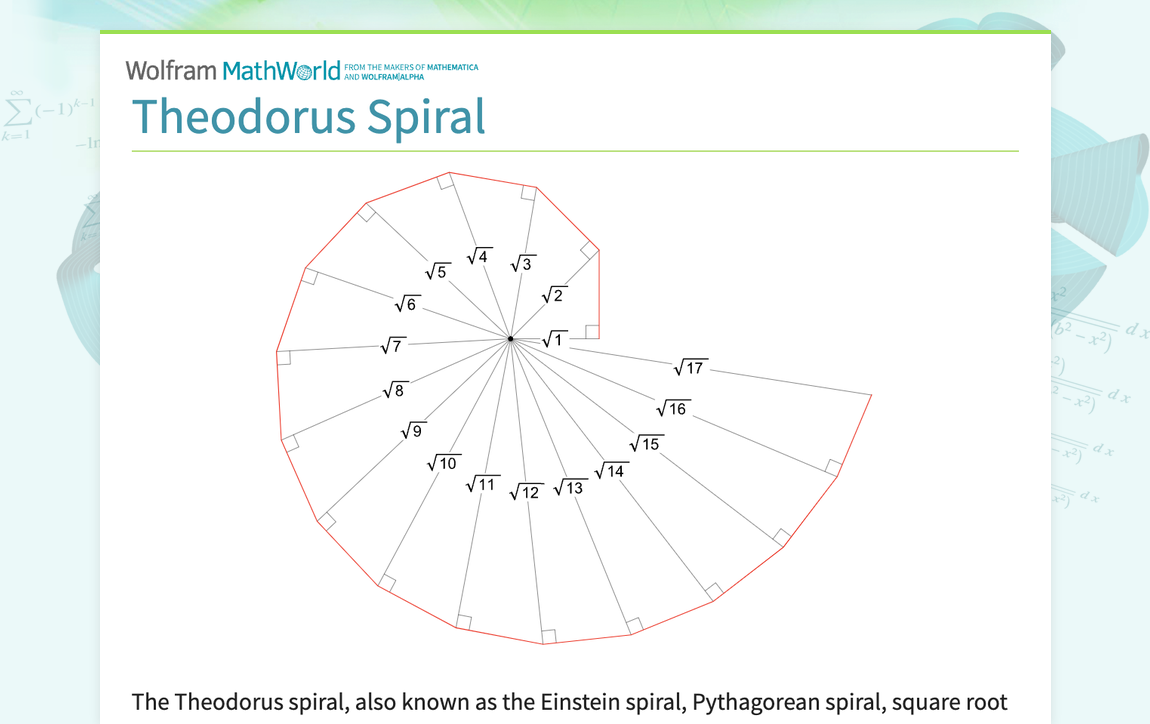 Pythagorean Spiral