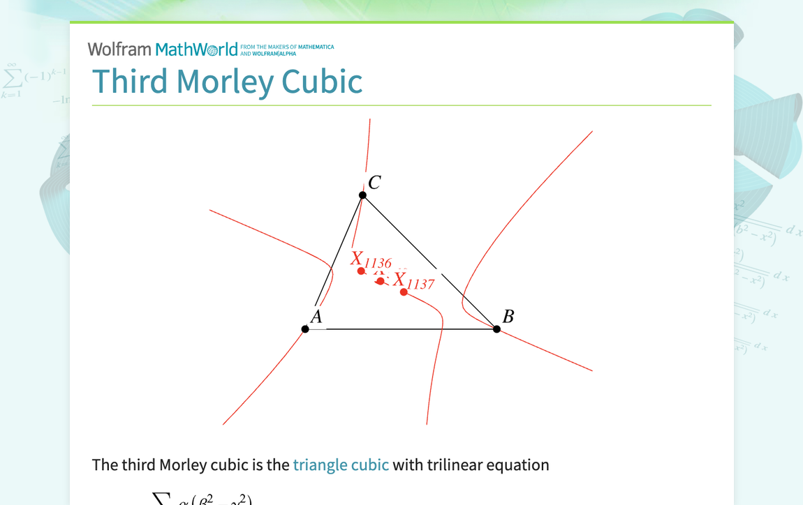 Third Morley Cubic -- from Wolfram MathWorld