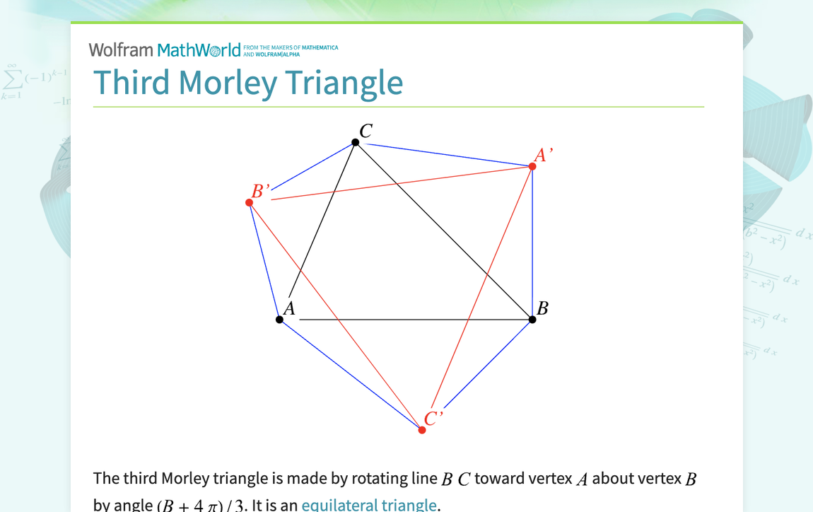 Third Morley Triangle -- from Wolfram MathWorld