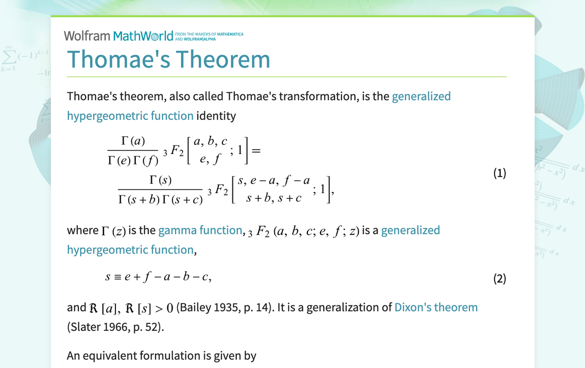 Thomae's Theorem -- from Wolfram MathWorld