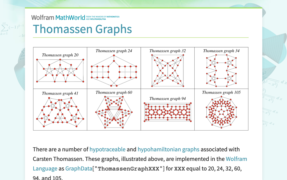 Thomassen Graphs -- from Wolfram MathWorld