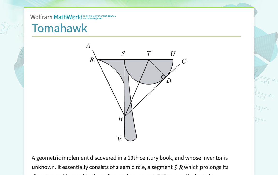 Tomahawk -- from Wolfram MathWorld