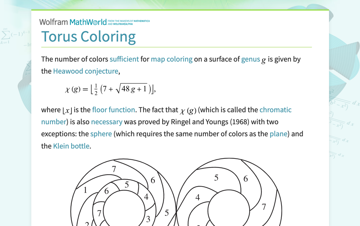 Torus Coloring -- from Wolfram MathWorld