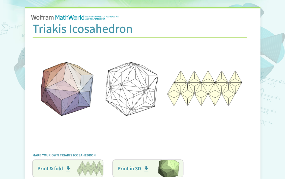 Triakis Icosahedron -- from Wolfram MathWorld