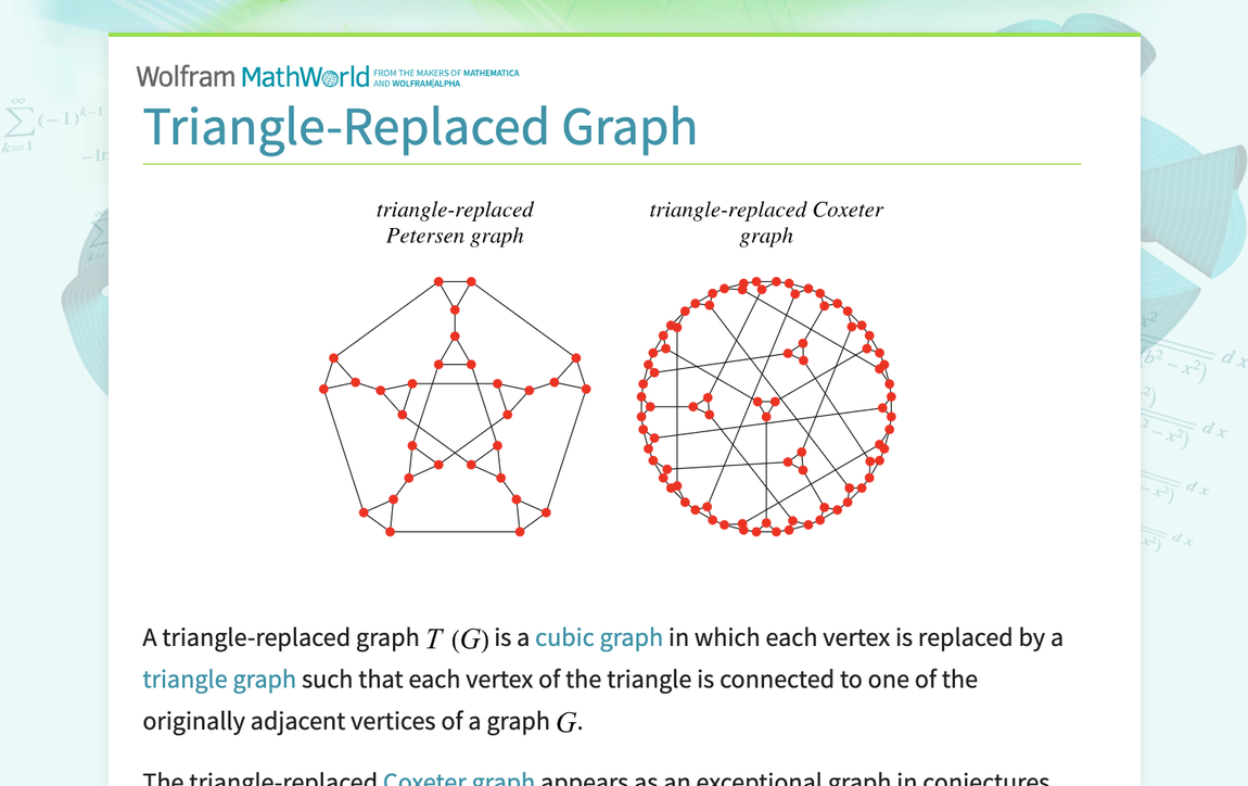 Triangle-Replaced Graph -- from Wolfram MathWorld