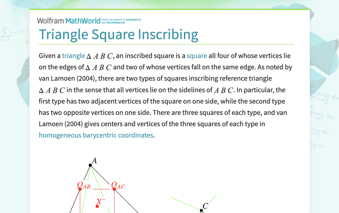 Triangle Square Inscribing -- from Wolfram MathWorld