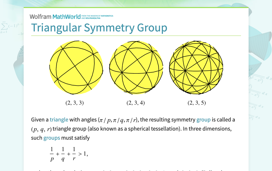Triangular Symmetry Group -- from Wolfram MathWorld