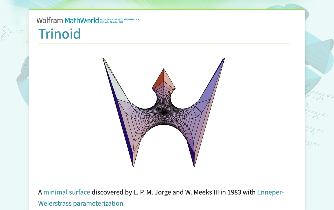 Trinoid -- from Wolfram MathWorld