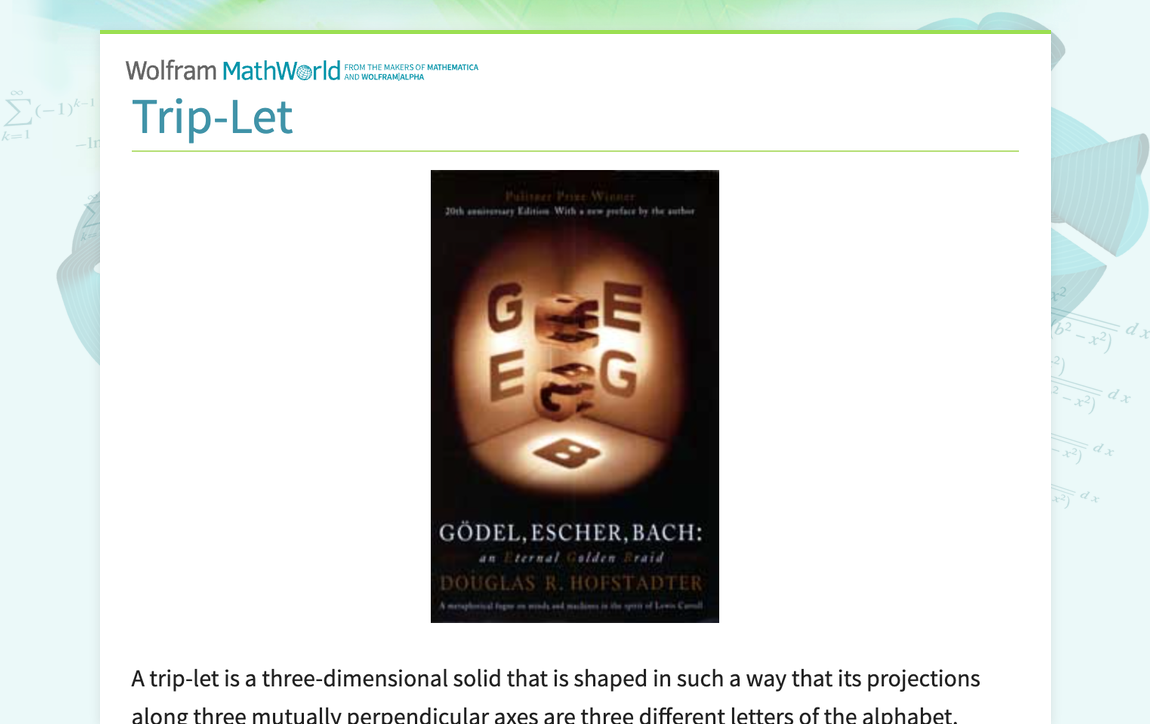 Trip-Let -- from Wolfram MathWorld
