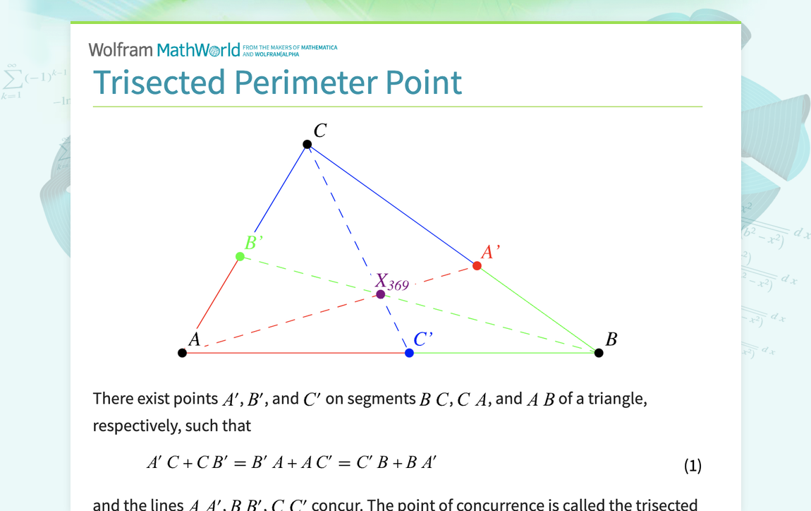 Trisected Perimeter Point -- from Wolfram MathWorld