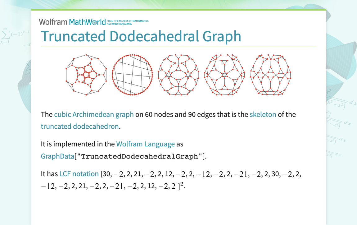 Truncated Dodecahedral Graph -- from Wolfram MathWorld