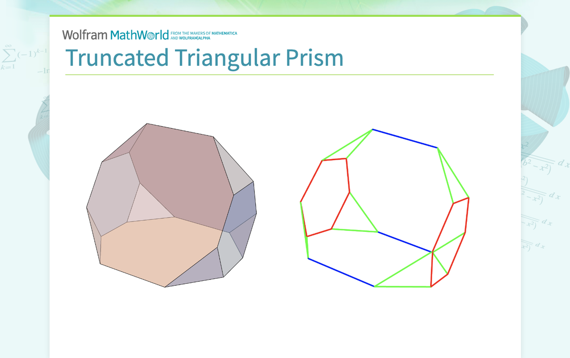 Truncated Triangular Prism -- from Wolfram MathWorld