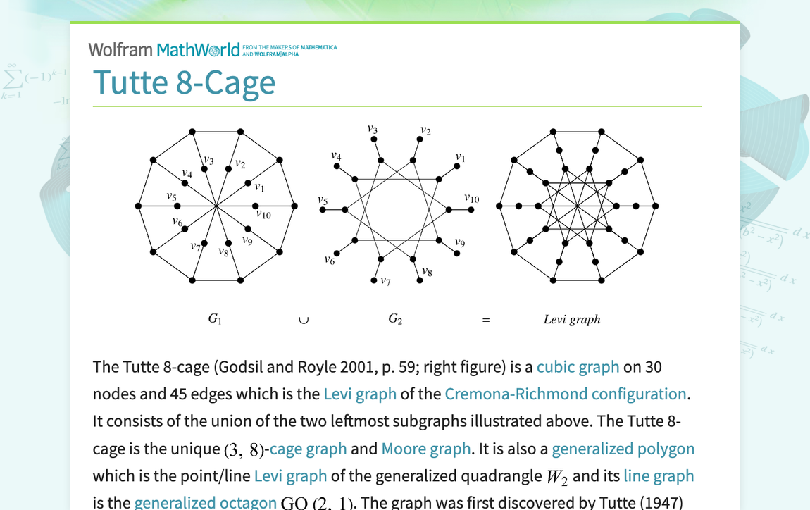 Tutte 8-Cage -- from Wolfram MathWorld