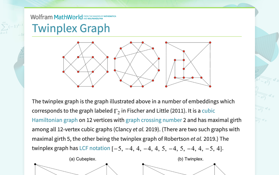Twinplex Graph -- from Wolfram MathWorld