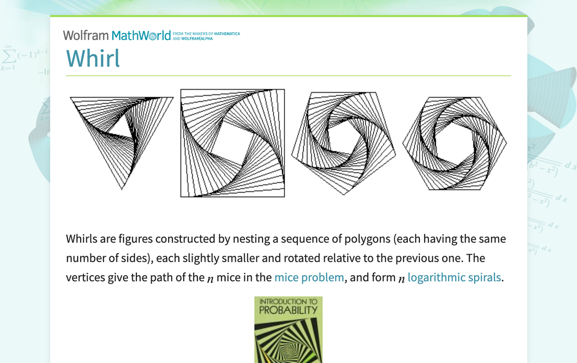 Whirl -- from Wolfram MathWorld