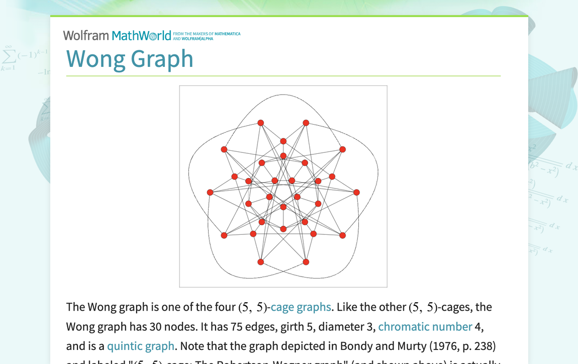 Wong Graph -- from Wolfram MathWorld