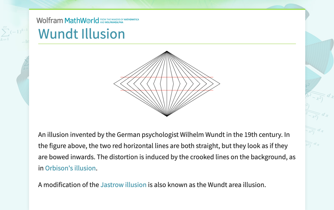 Wundt Illusion -- from Wolfram MathWorld