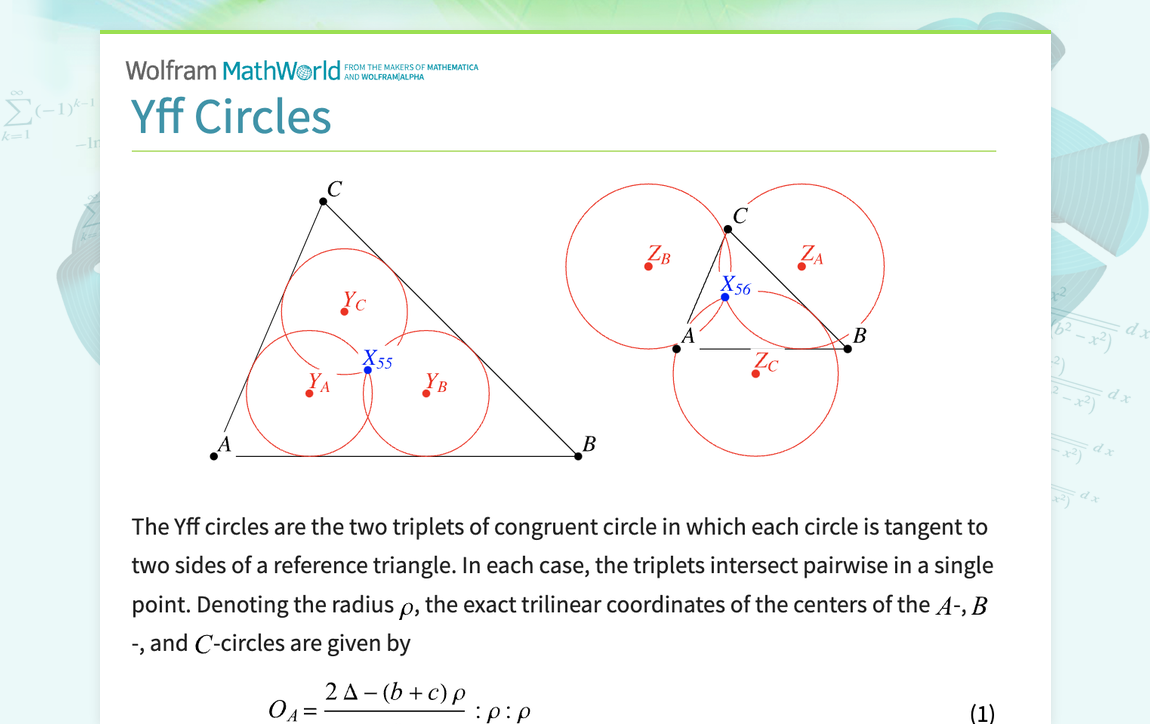 Yff Circles -- from Wolfram MathWorld