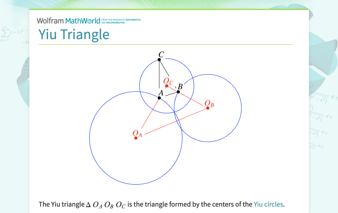 Yiu Triangle -- from Wolfram MathWorld