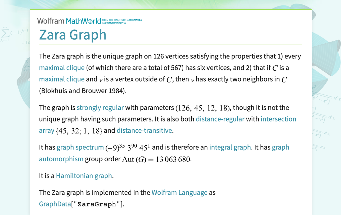 Zara Graph -- from Wolfram MathWorld