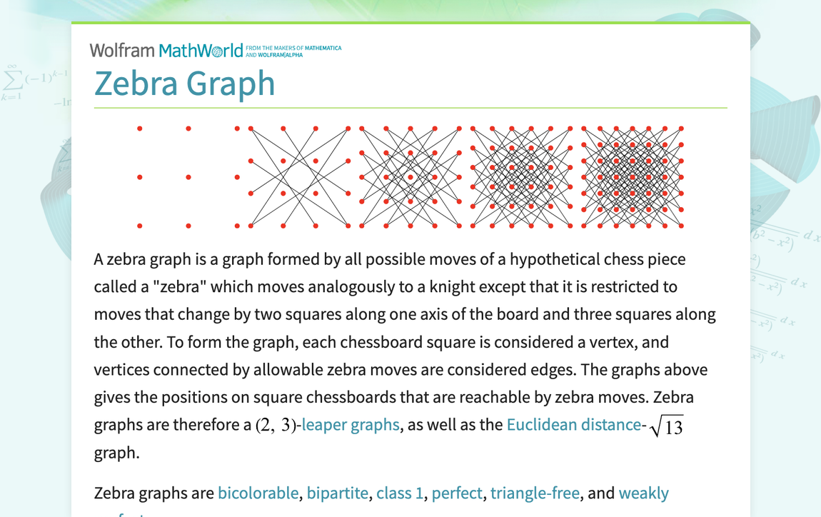 Zebra Graph -- from Wolfram MathWorld