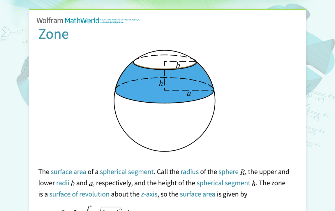 Zone -- from Wolfram MathWorld