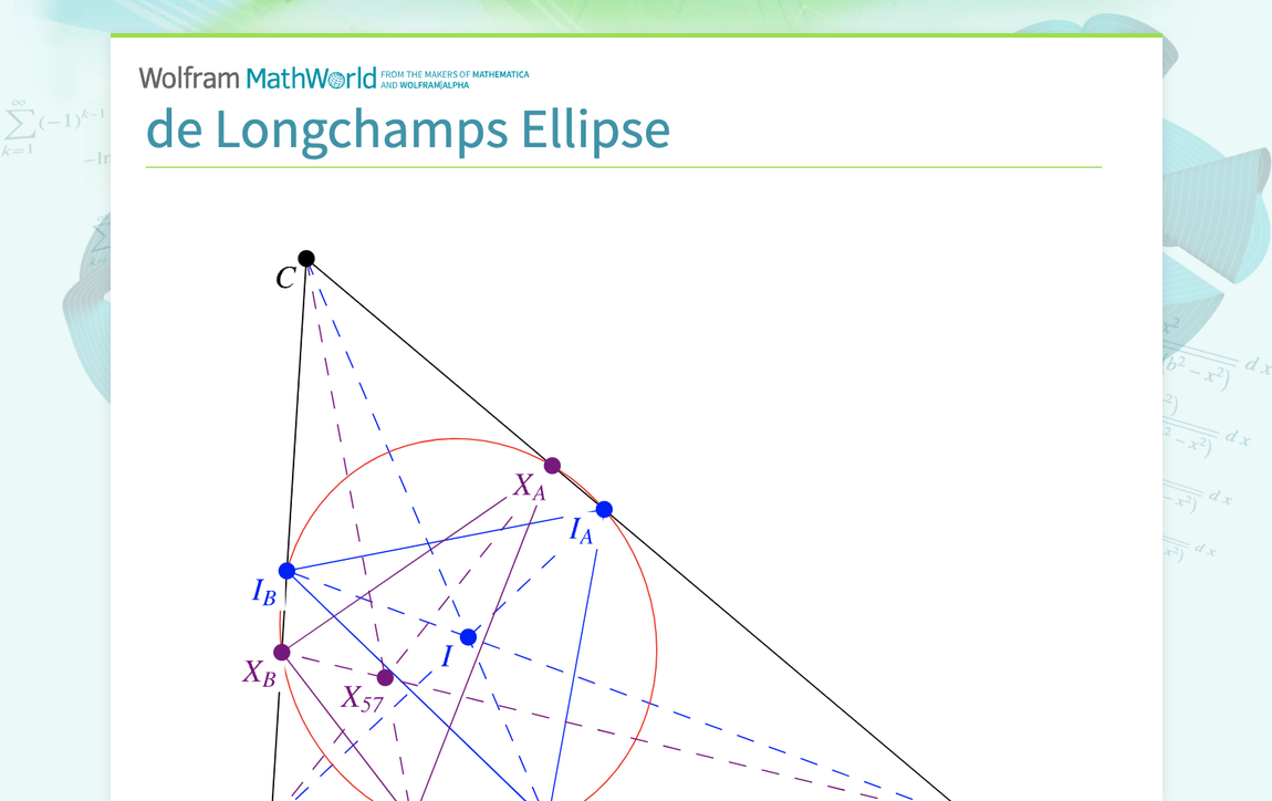 de Longchamps Ellipse -- from Wolfram MathWorld