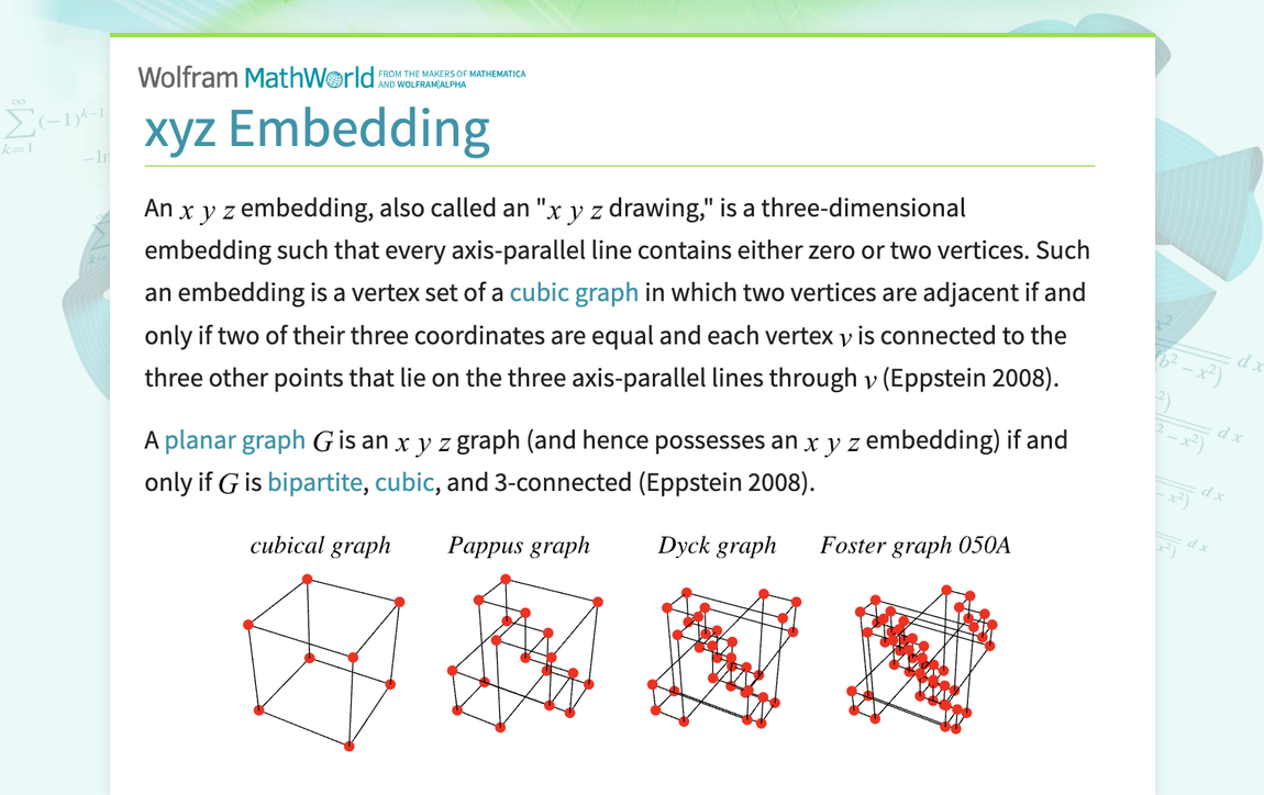 xyz Embedding -- from Wolfram MathWorld